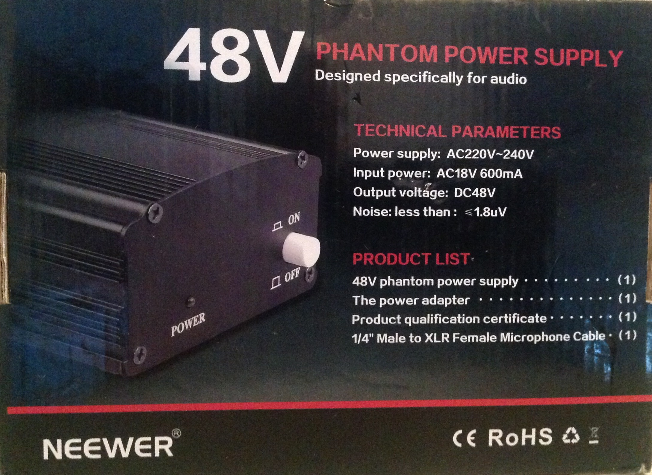 Phantom Power Supply Designed for Audio 48V | Property Room