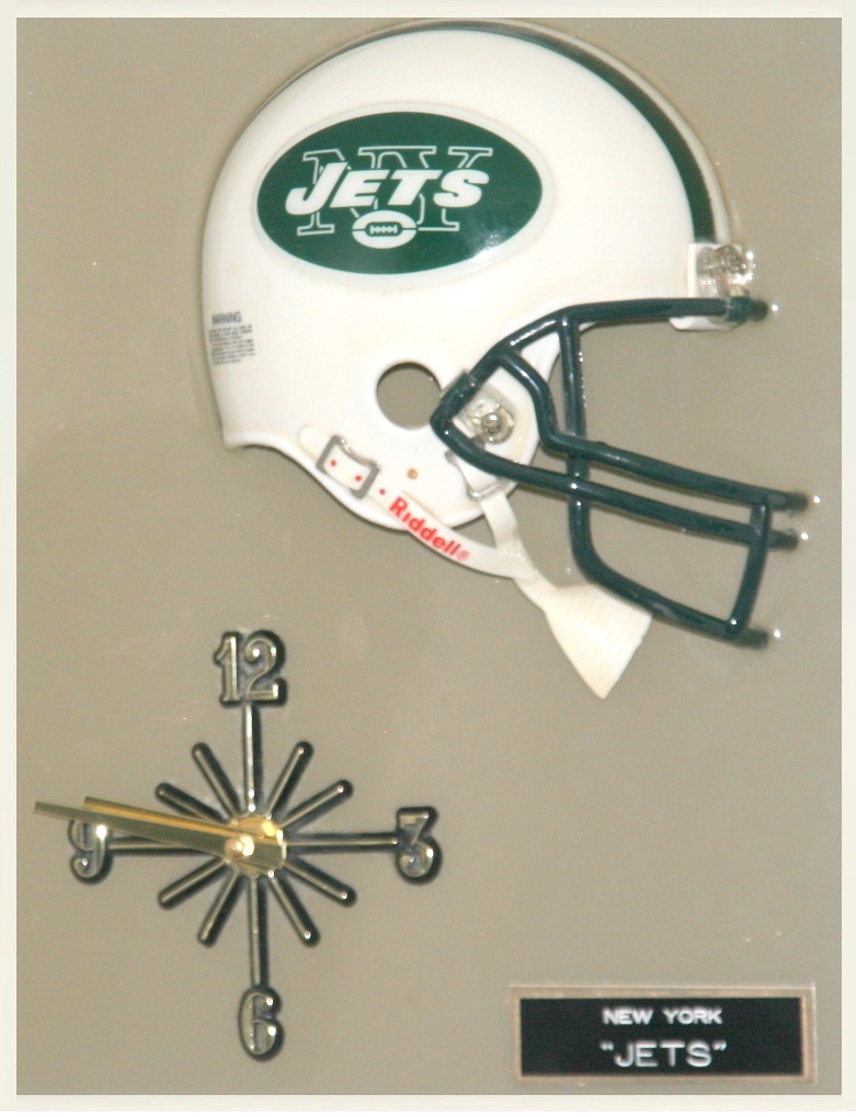 3D Mini New York Jets NFL Helmet Wall Clock | Property Room