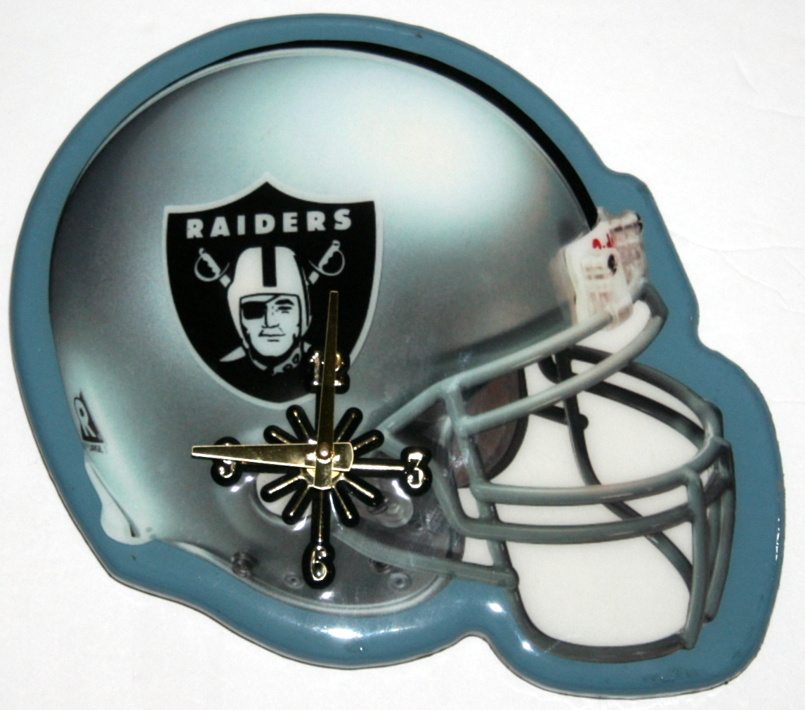 Oakland Raiders NFL Helmet Wall Clock | Property Room