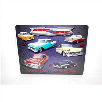 Large Rustic Chevy Metal Sign 1955 to 1957 | Property Room