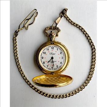 Azur Watter Resistant Quartz Antique Pocket Watch With Chain | Property ...