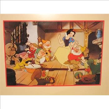 DISNEY STORE LITHOGRAPH: Walt Disney 1994 " Snow White And The Seven ...