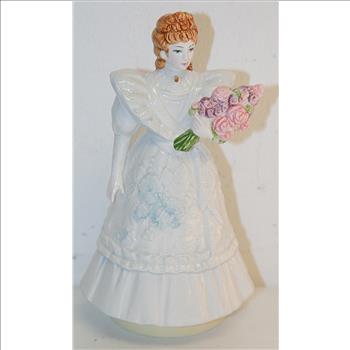 Vintage Porcelain Bride Music Box 7" Figurine | Property Room