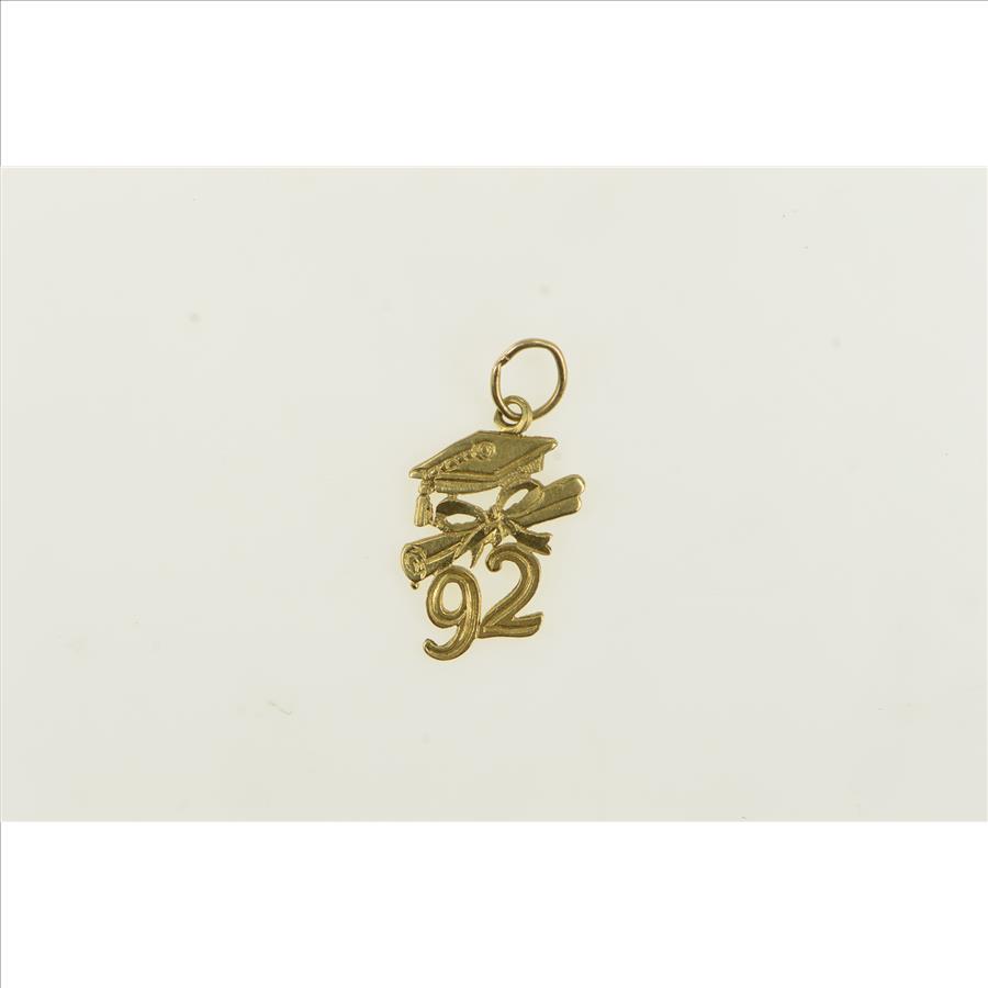 14K Class of '92 Graduation Cap Diploma Yellow Gold Charm/Pendant ...