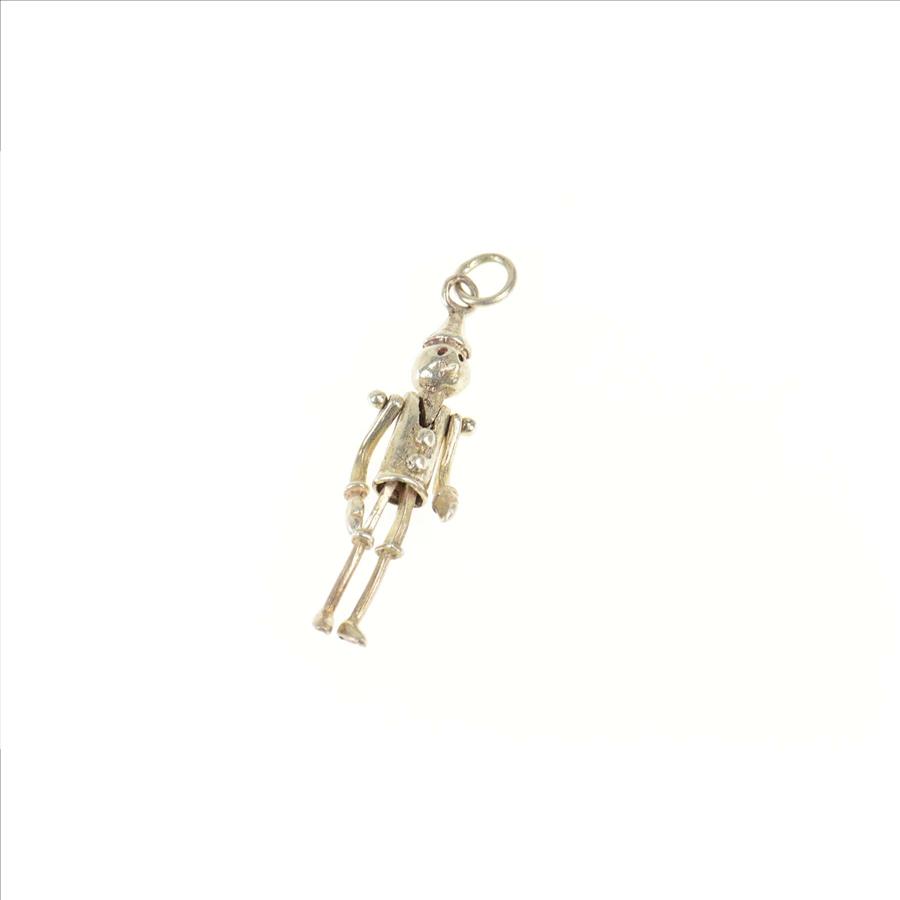 Sterling Silver 3D Articulated Pinocchio Wooden Puppet Charm/Pendant ...