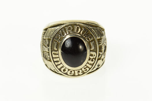 10K 1972 Purdue University Engineering Class White Gold Ring, Size 10. ...