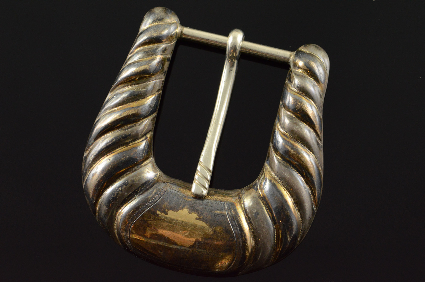 Sterling Silver Edward H. Bohlin Hollywood Belt Buckle Sterling/14k ...