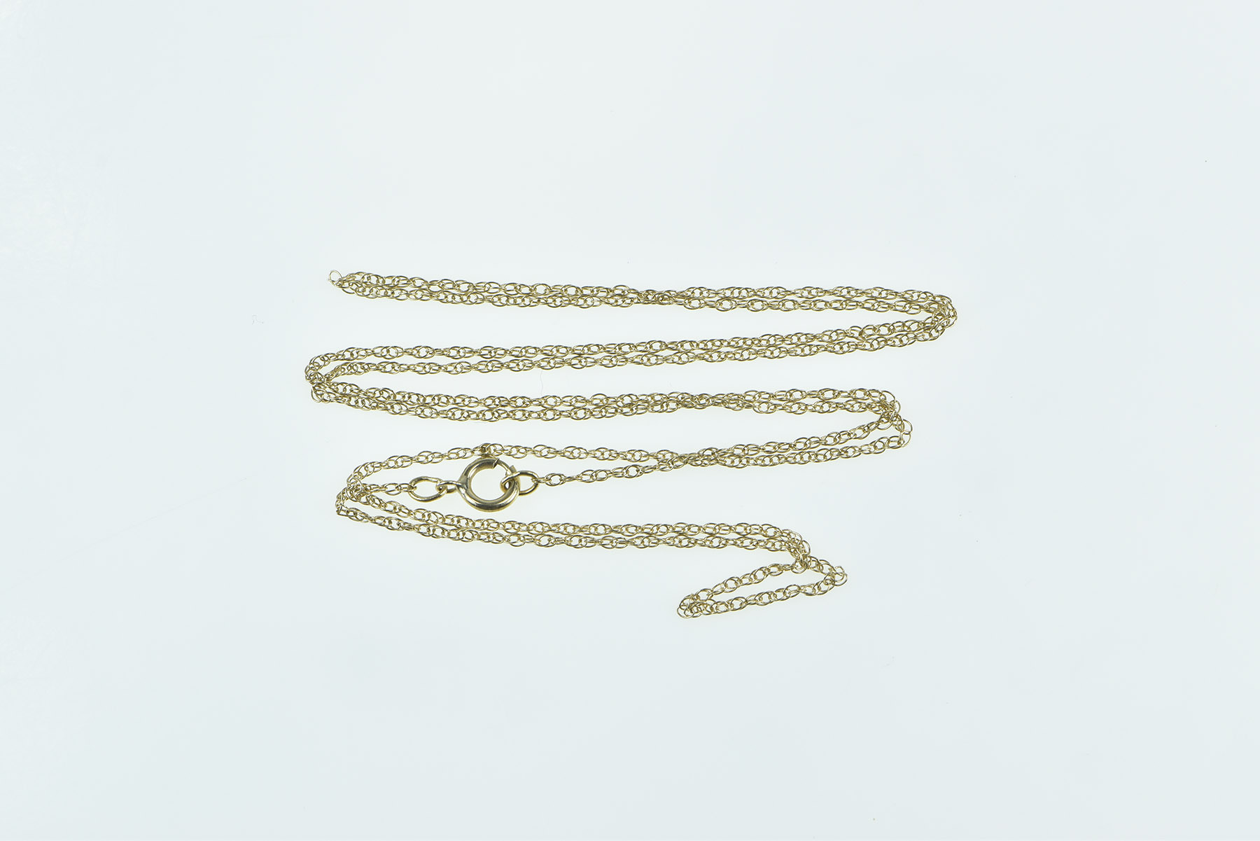 10K 1.0mm Rolling Chain Vintage Woven Link Yellow Gold Necklace 19.25 ...