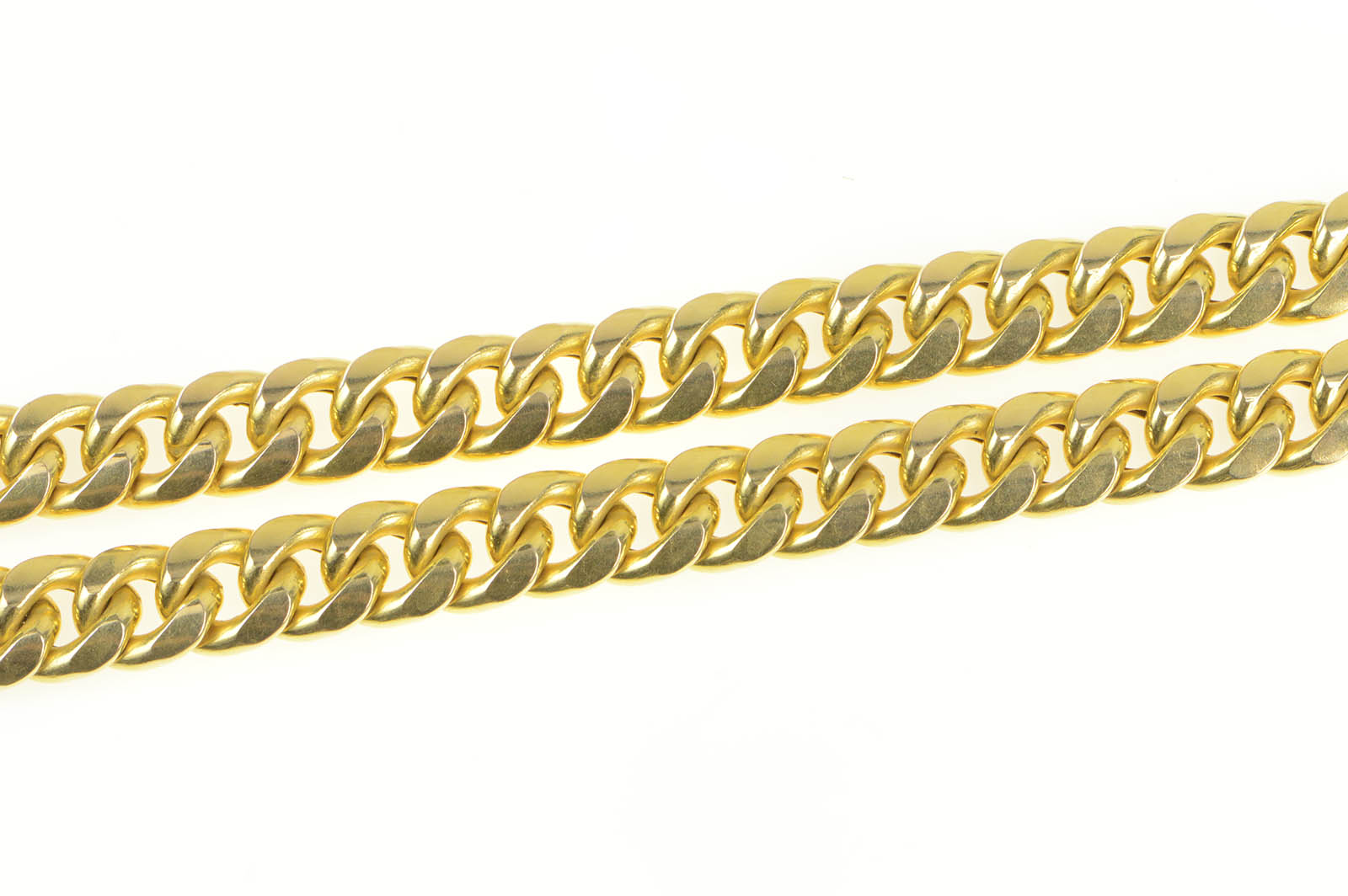 10K 11.2mm Curb Chain Thick Heavy Link Yellow Gold Necklace 23.75 ...