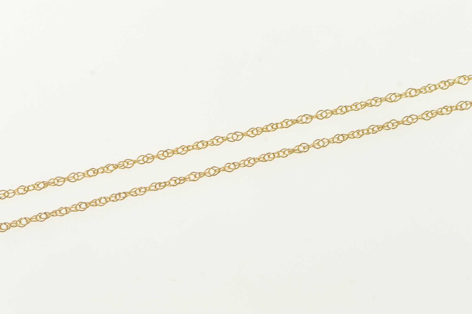 10K 1.2mm Rolling Curb Simple Plain Chain Yellow Gold Necklace 17 ...