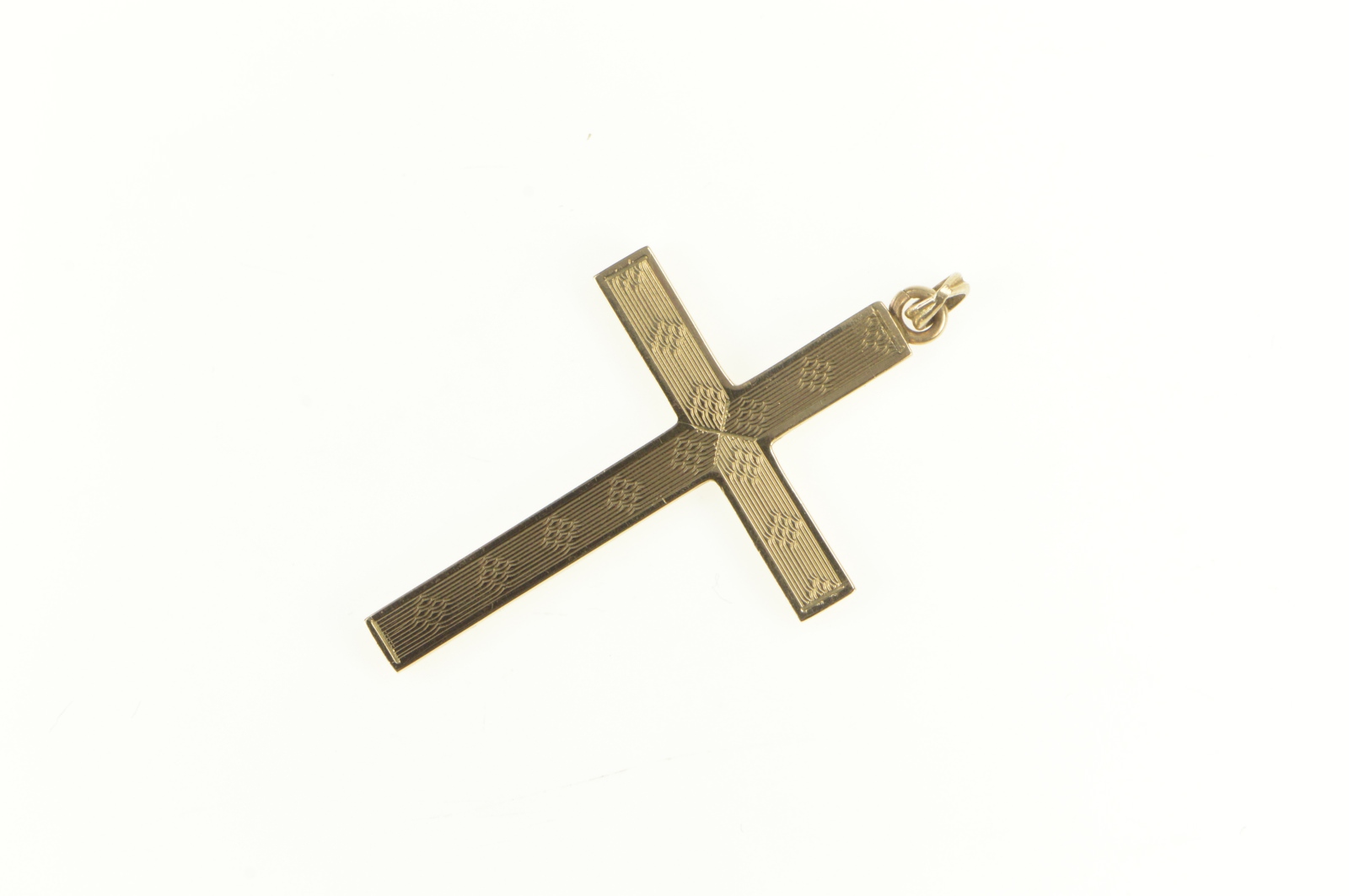 10K 1950's Cross Christian Faith Symbol Yellow Gold Pendant | Property Room