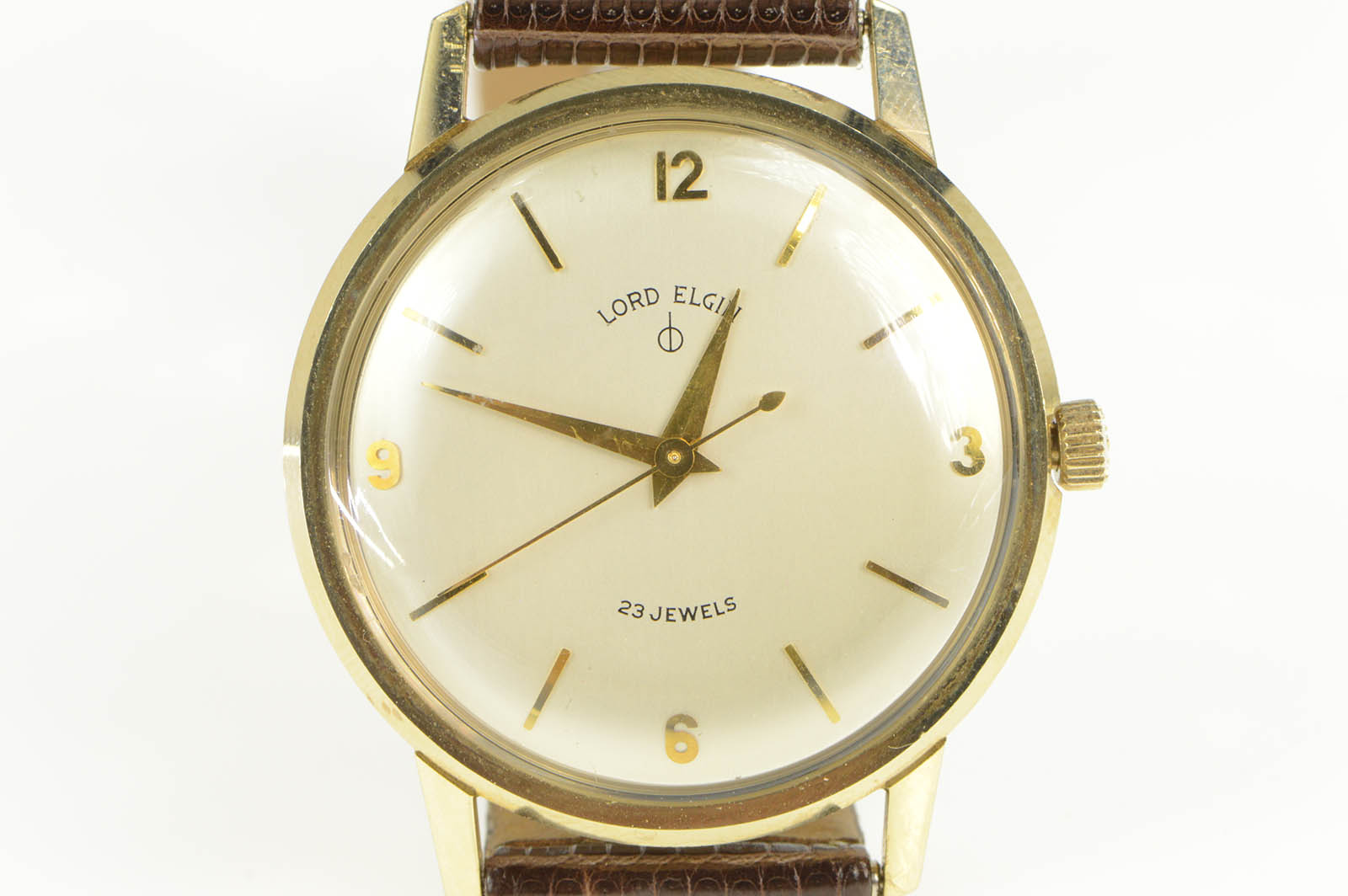 10K 1960's Lord Elgin Ford Retirement Vintage Watch - Men's | Property Room