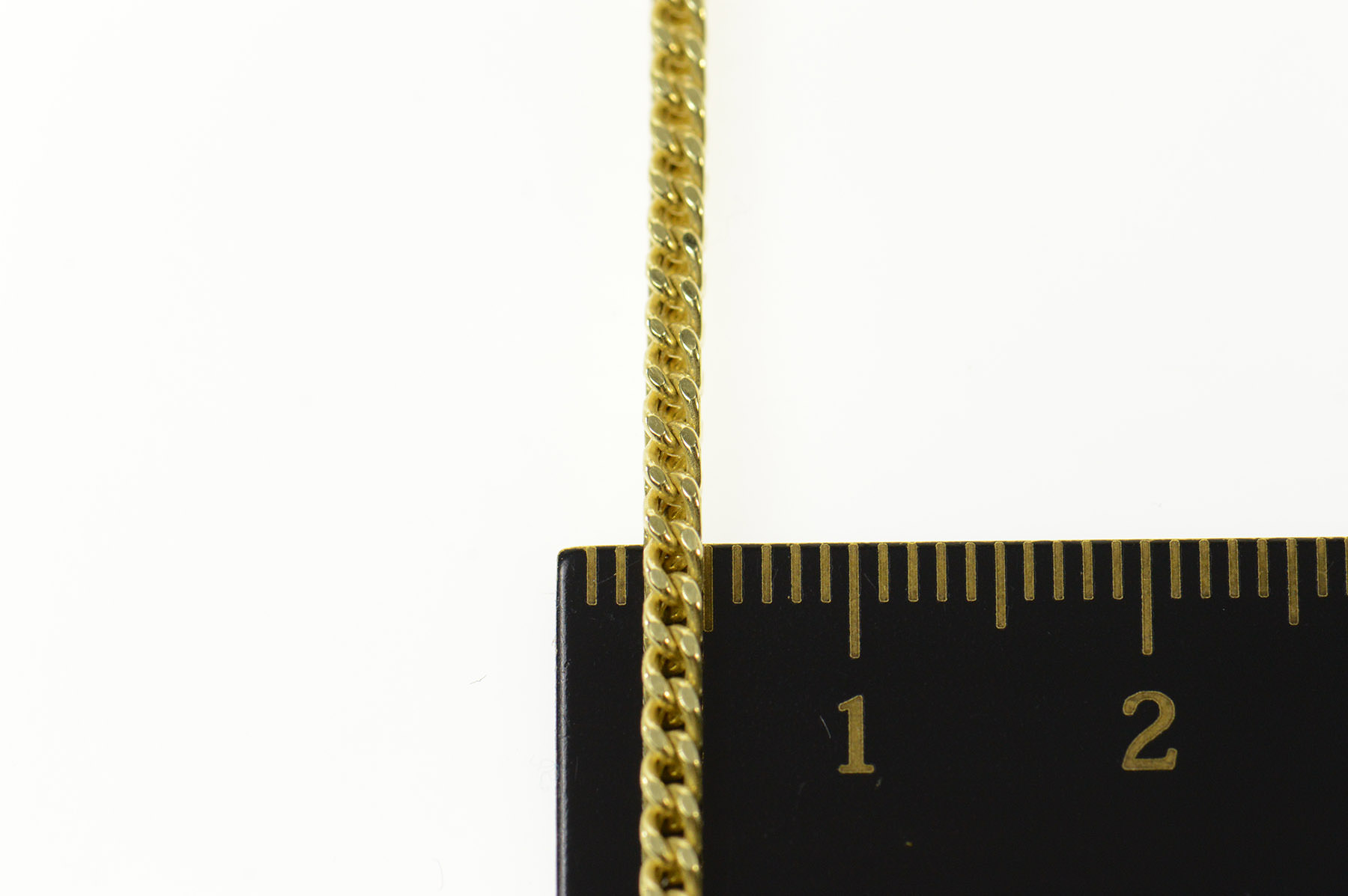 10K 2.6mm Squared Foxtail Fancy Box Chain Link Yellow Gold Necklace 24 ...