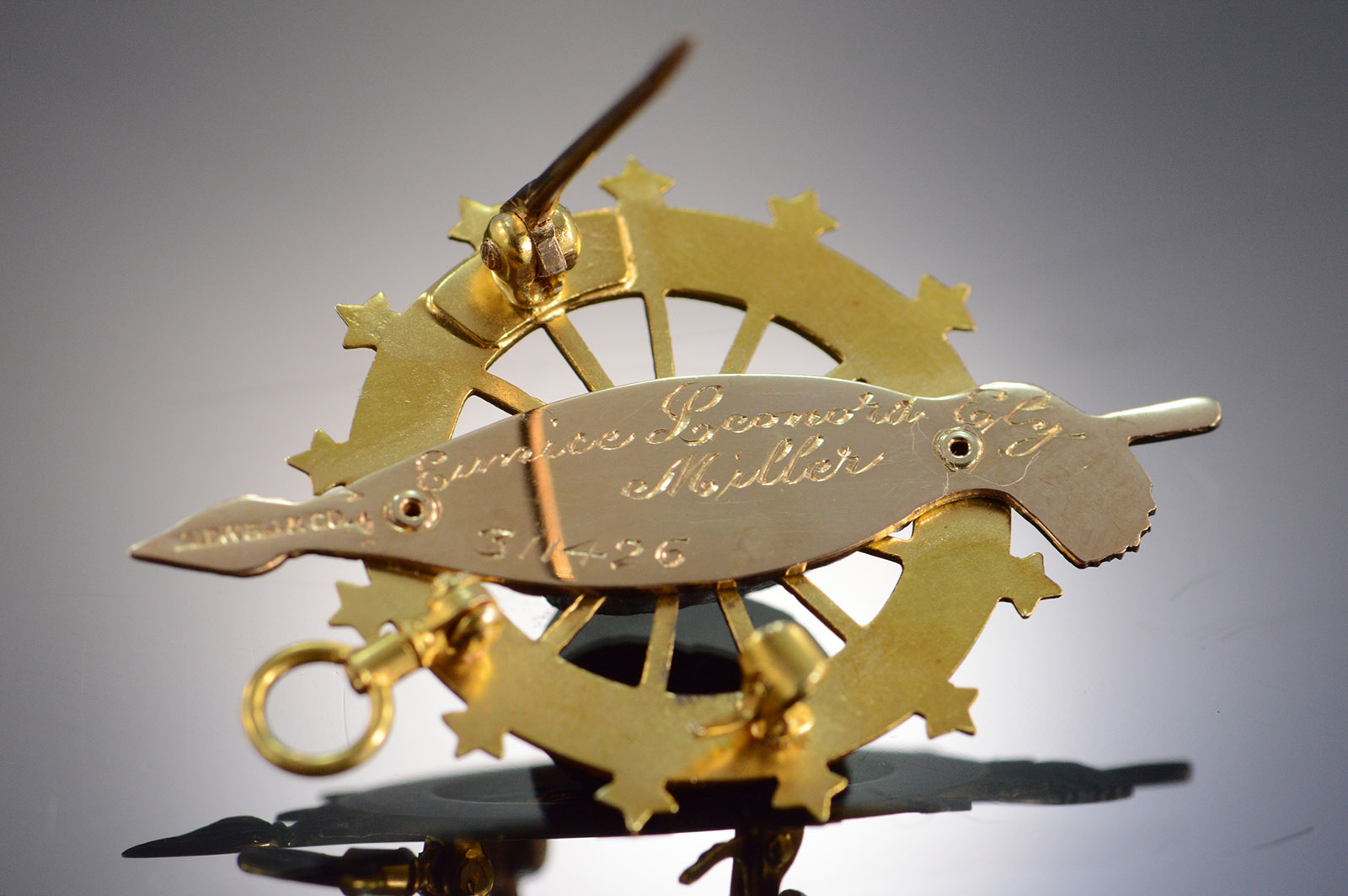 10K 5.7g Vintage Blue Enamel Daughters of The American Revolution ...