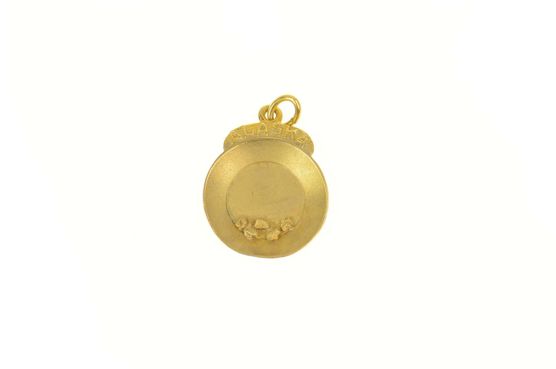 10K Alaska Gold Rush Prospector Sifter Yellow Gold Charm/Pendant ...