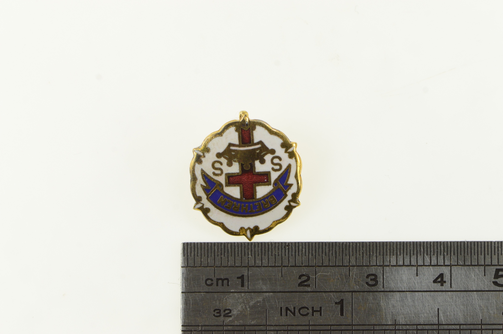 10K Cross Crown Sunday School Uncas Lapel Yellow Gold Pin/Brooch ...