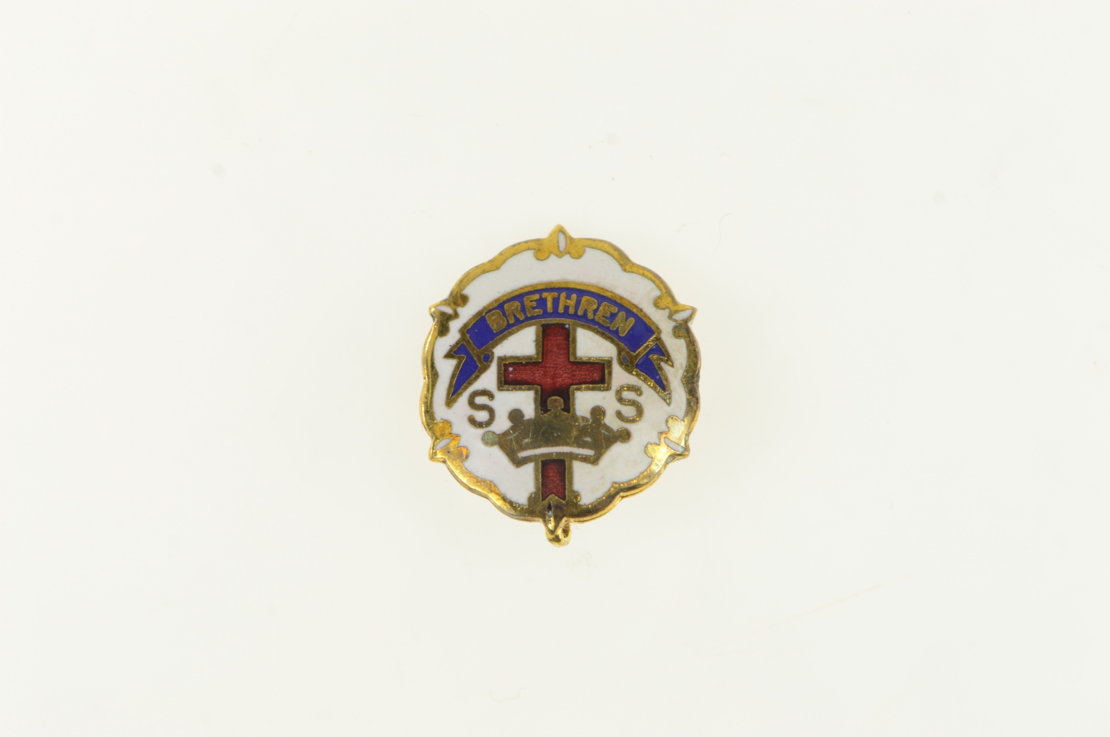 10K Cross Crown Sunday School Uncas Lapel Yellow Gold Pin/Brooch ...