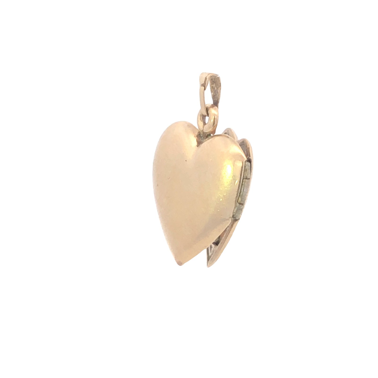 10K Cross Engraved Heart Photo Picture Locket Yellow Gold Pendant ...