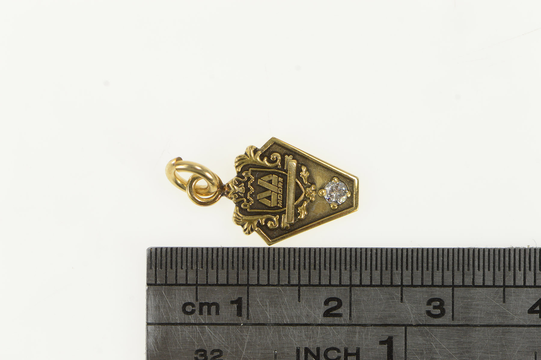 10K Diamond Moore Years of Service Yellow Gold Charm/Pendant | Property ...