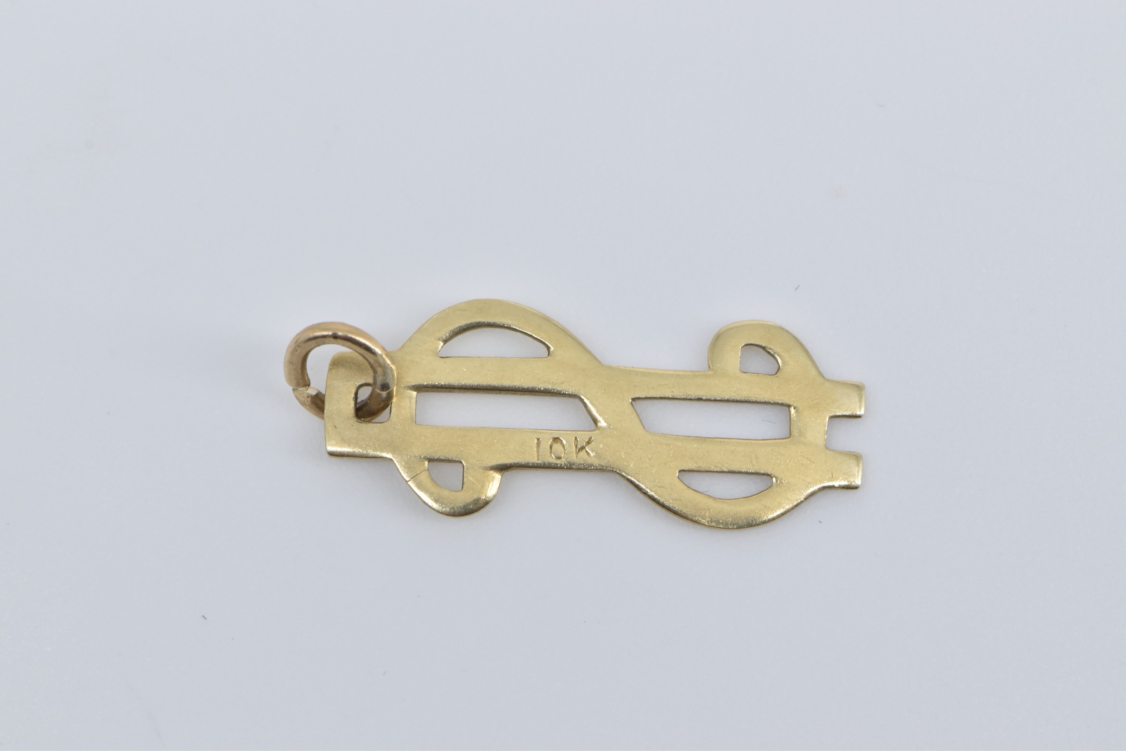10K Dollar Sign Cash Money Big Bucks Symbol Yellow Gold Charm/Pendant ...