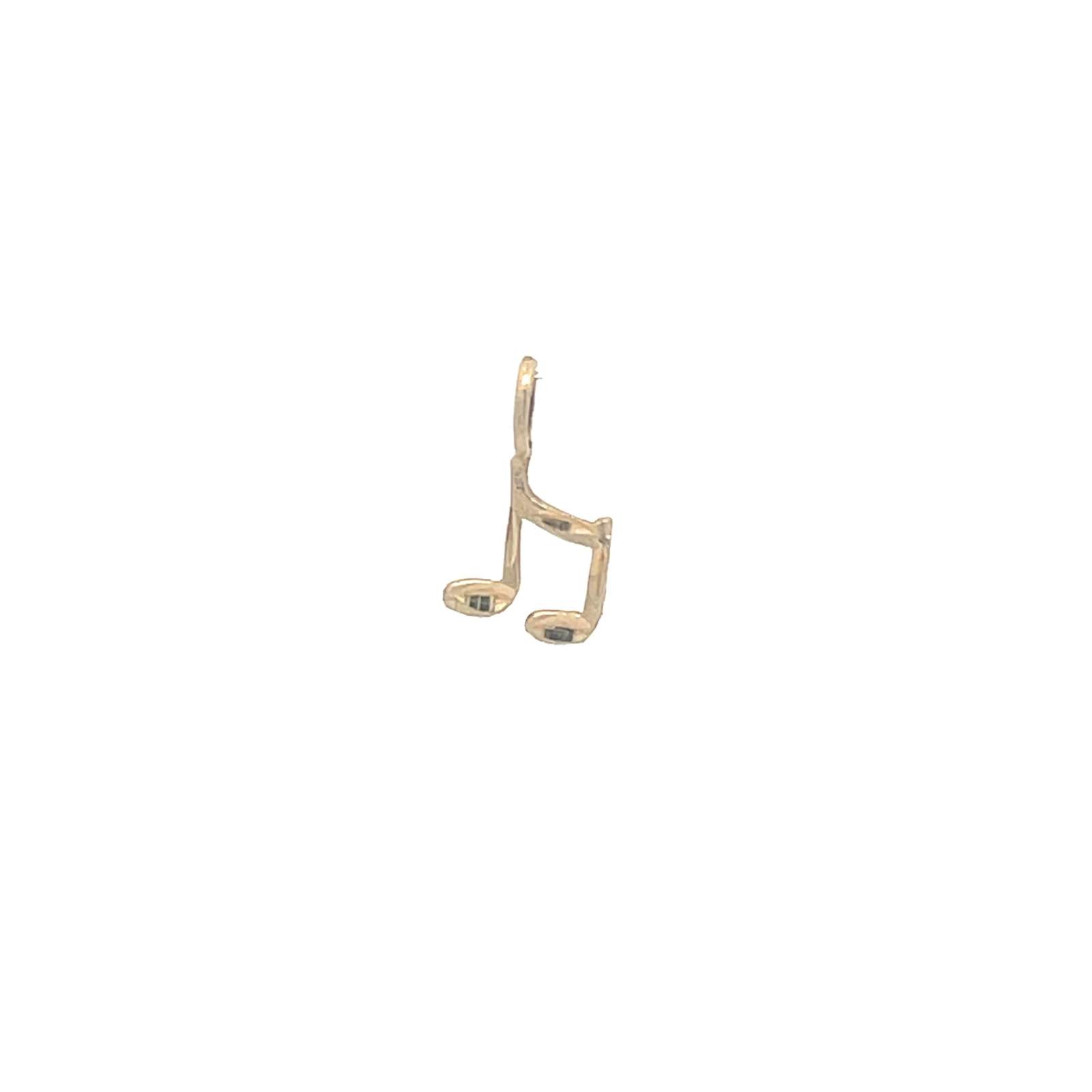 10K Eighth Note Music Musician Symbol Yellow Gold Charm/Pendant ...