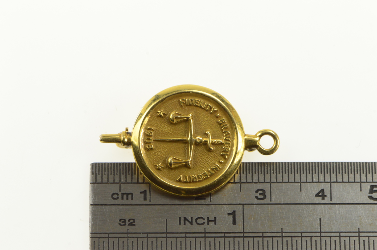 10K Federal Bureau of Investigation Service 10 Years Yellow Gold Pin ...