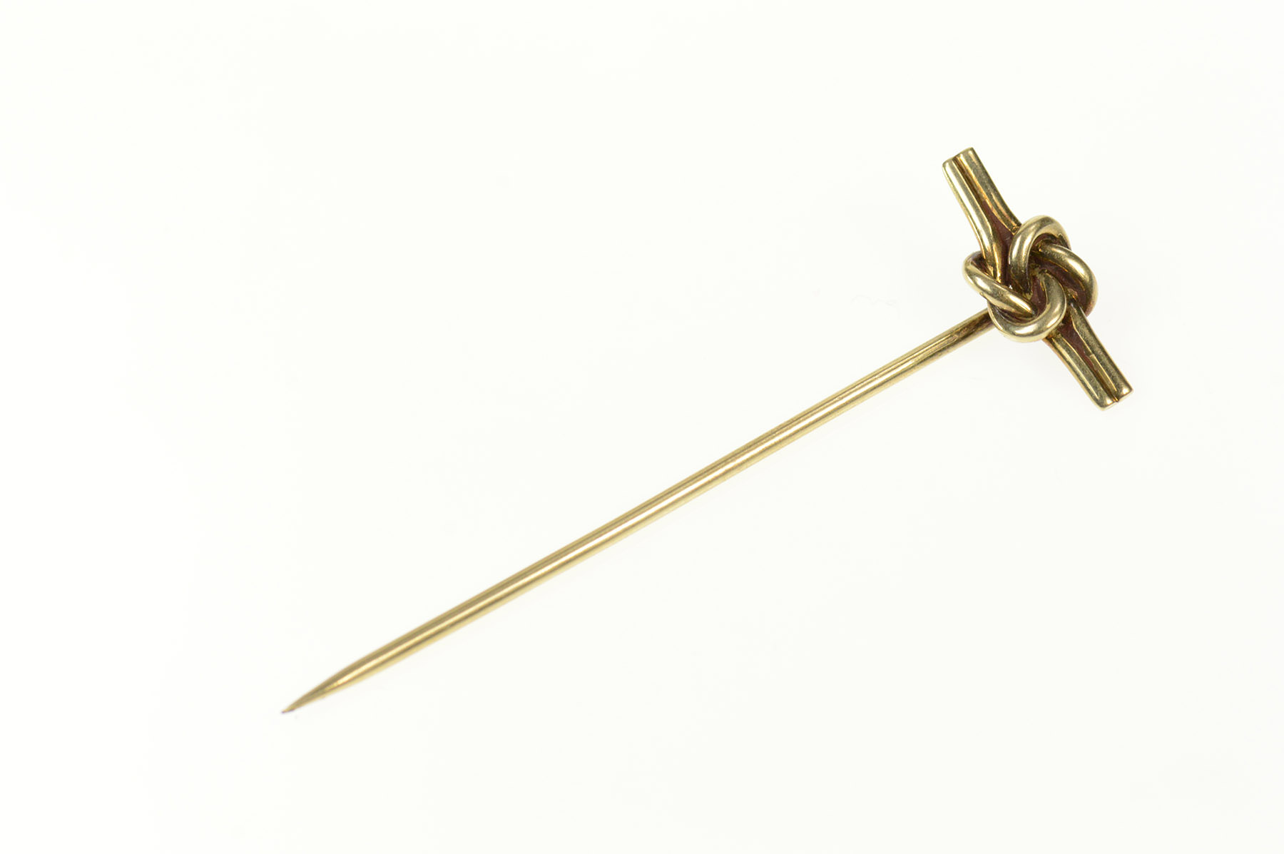10K Knot Retro Promise Symbol Braid Yellow Gold Stick Pin | Property Room