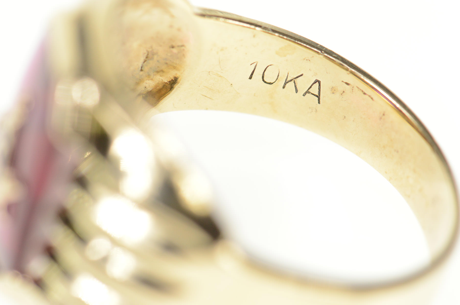 10K Men's Masonic Symbol Emblem Syn. Ruby Yellow Gold Ring, Size 9.5 ...