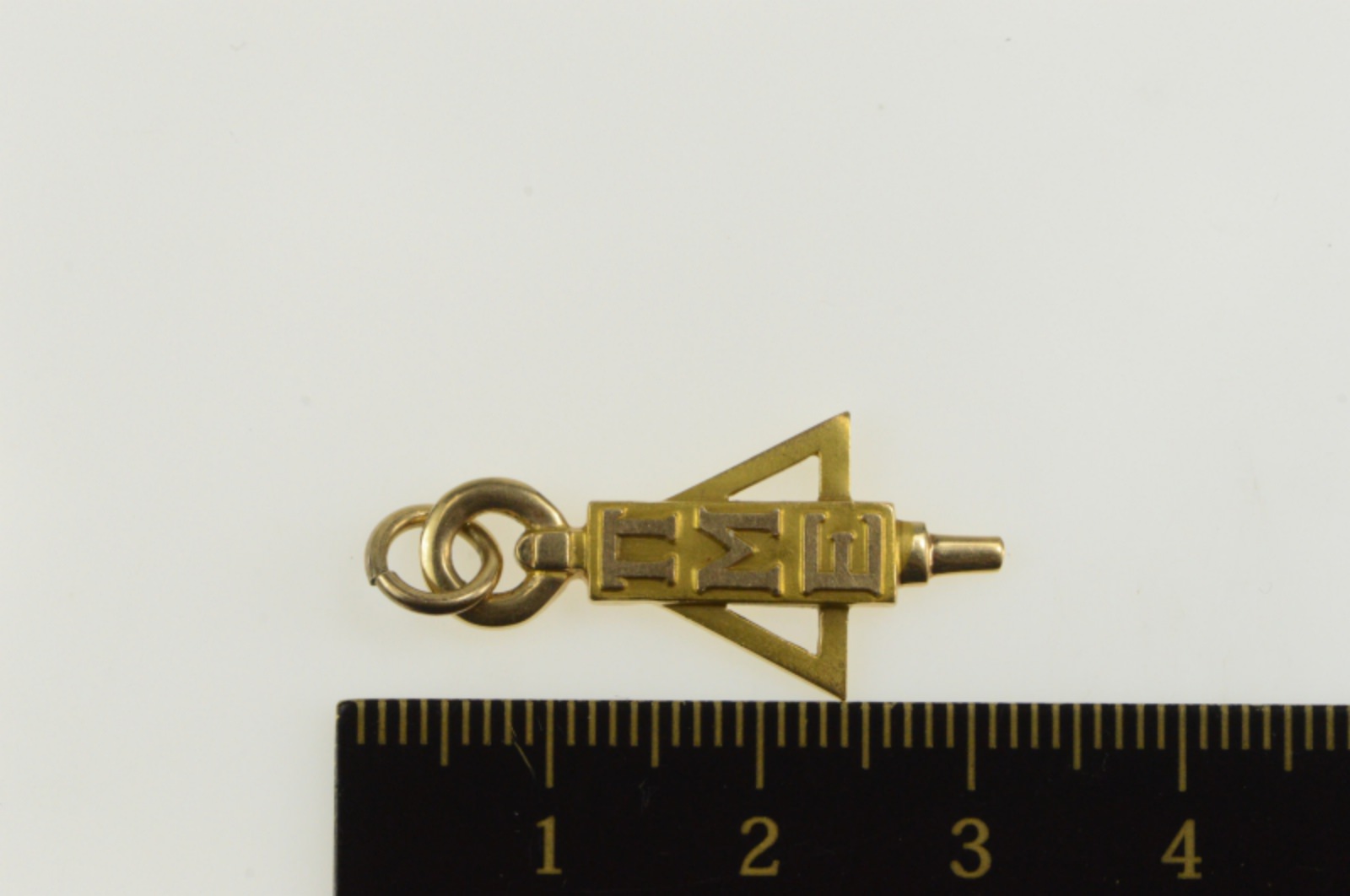10K Pi Mu Epsilon Mathematics Honors Society Yellow Gold Charm/Pendant ...