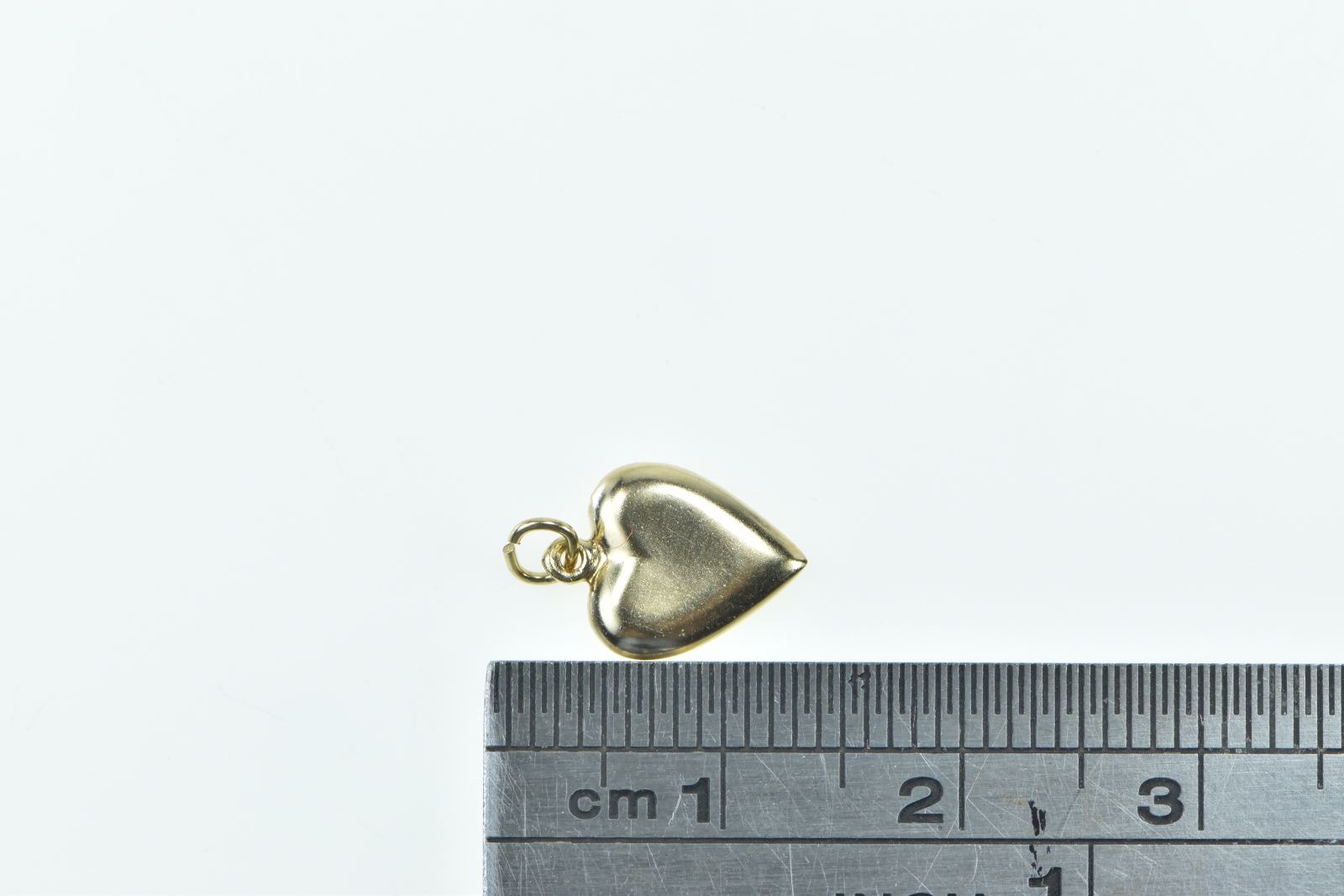 10K Puffy Heart Forget Me Not Love Symbol Yellow Gold Charm/Pendant ...
