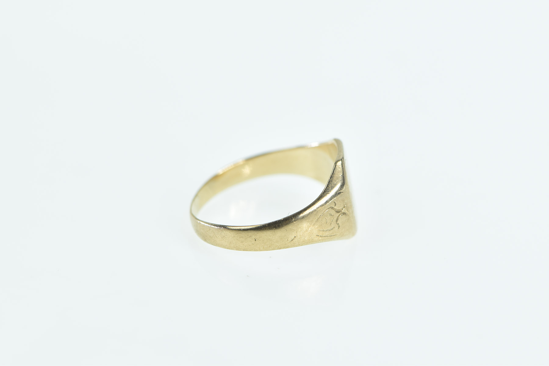 10K S M M Monogram Cursive Letter Name Yellow Gold Ring, Size 3 ...