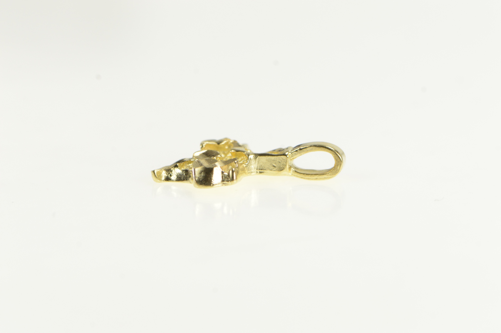 10K State of Texas Gold Nugget Texture Yellow Gold Charm/Pendant ...