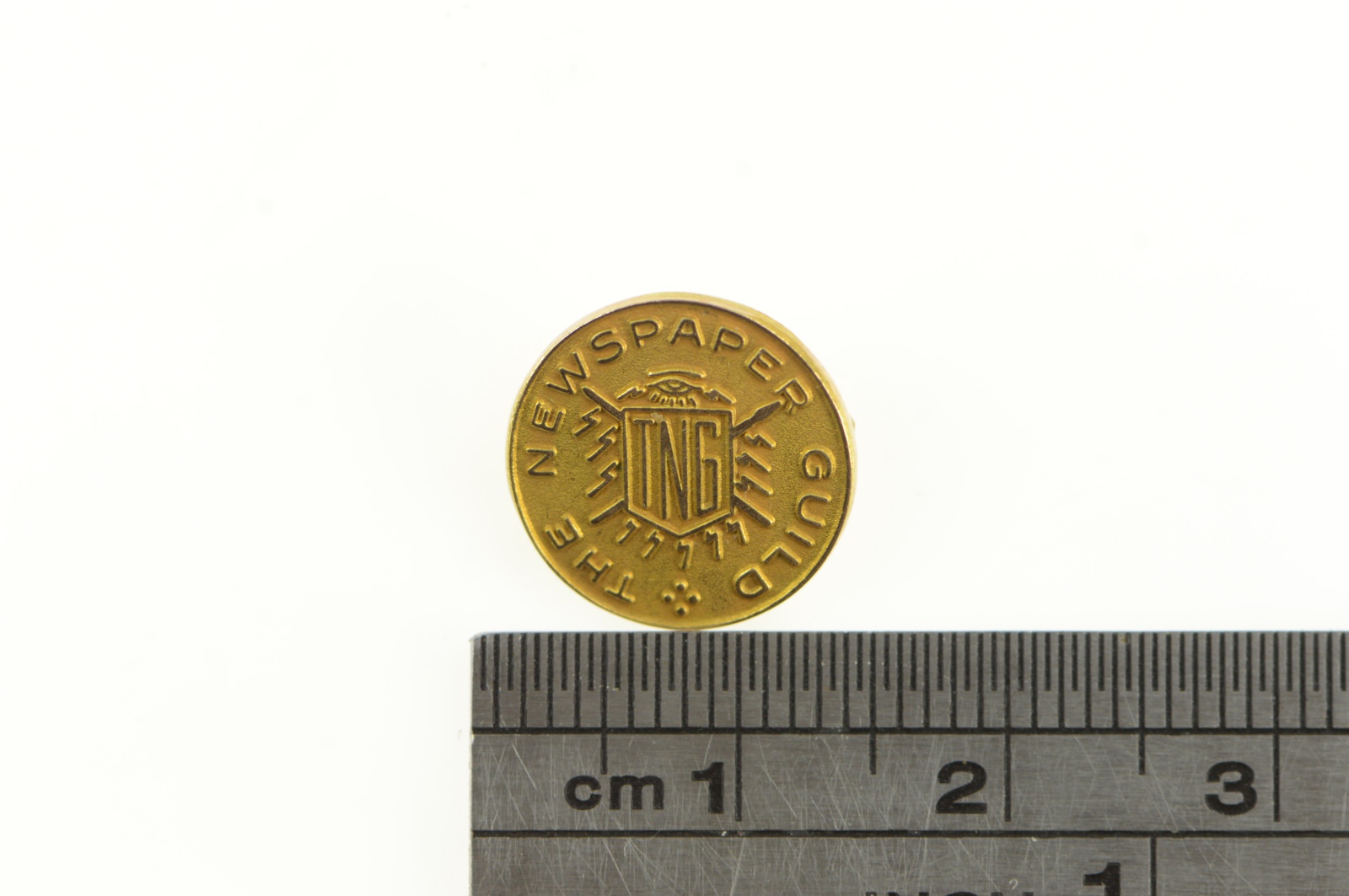 10K The Newspaper Guild Journalist Vintage Lapel Yellow Gold Pin/Brooch ...