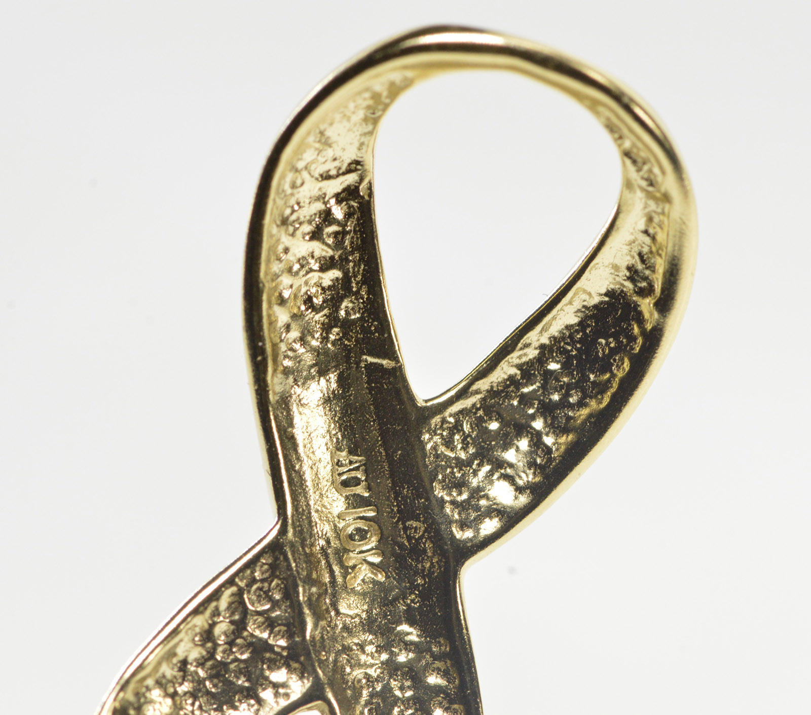 10K Two Tone Dot Pattern Infinity Symbol Yellow Gold Pendant | Property ...