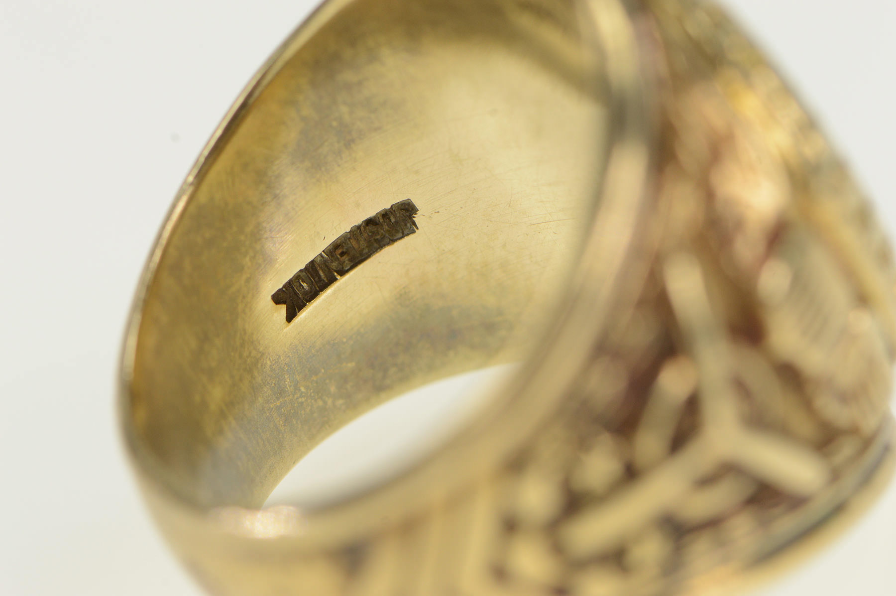 10K US Army Air Forces Pilot Officer Class Yellow Gold Ring, Size 8.25 ...
