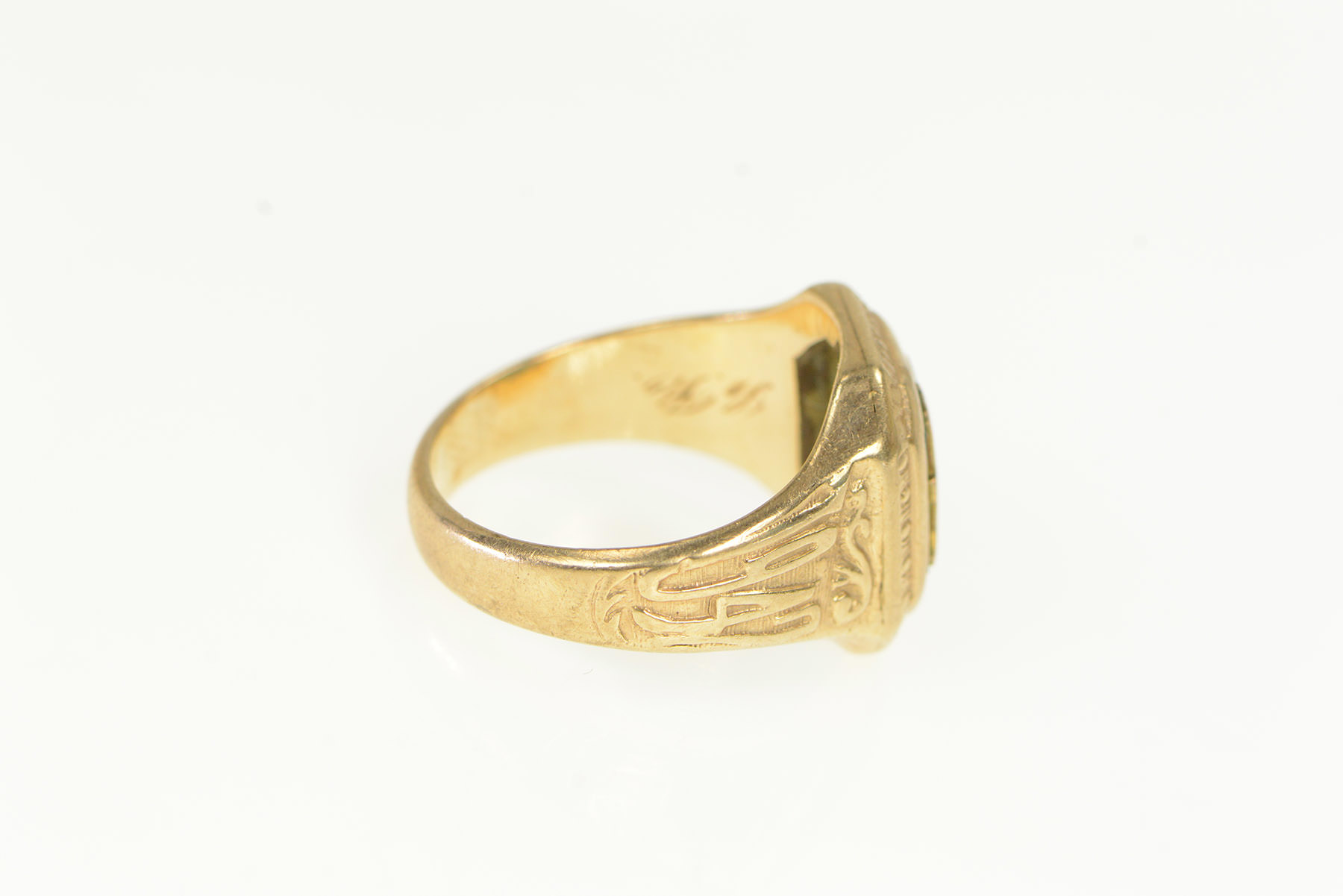 10K Vintage W Initial 1942 SHS WW2 Era Class Yellow Gold Ring, Size 6. ...