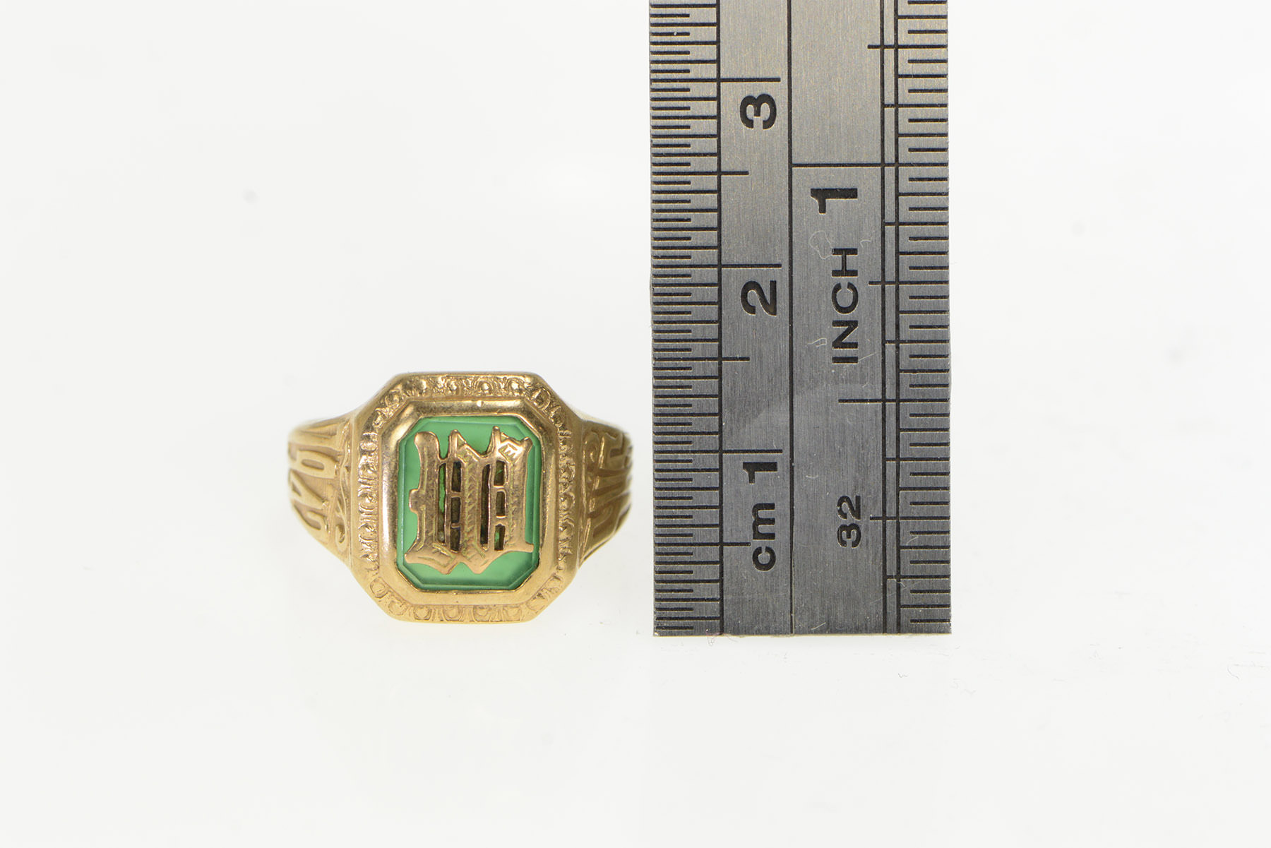 10K Vintage W Initial 1942 SHS WW2 Era Class Yellow Gold Ring, Size 6. ...