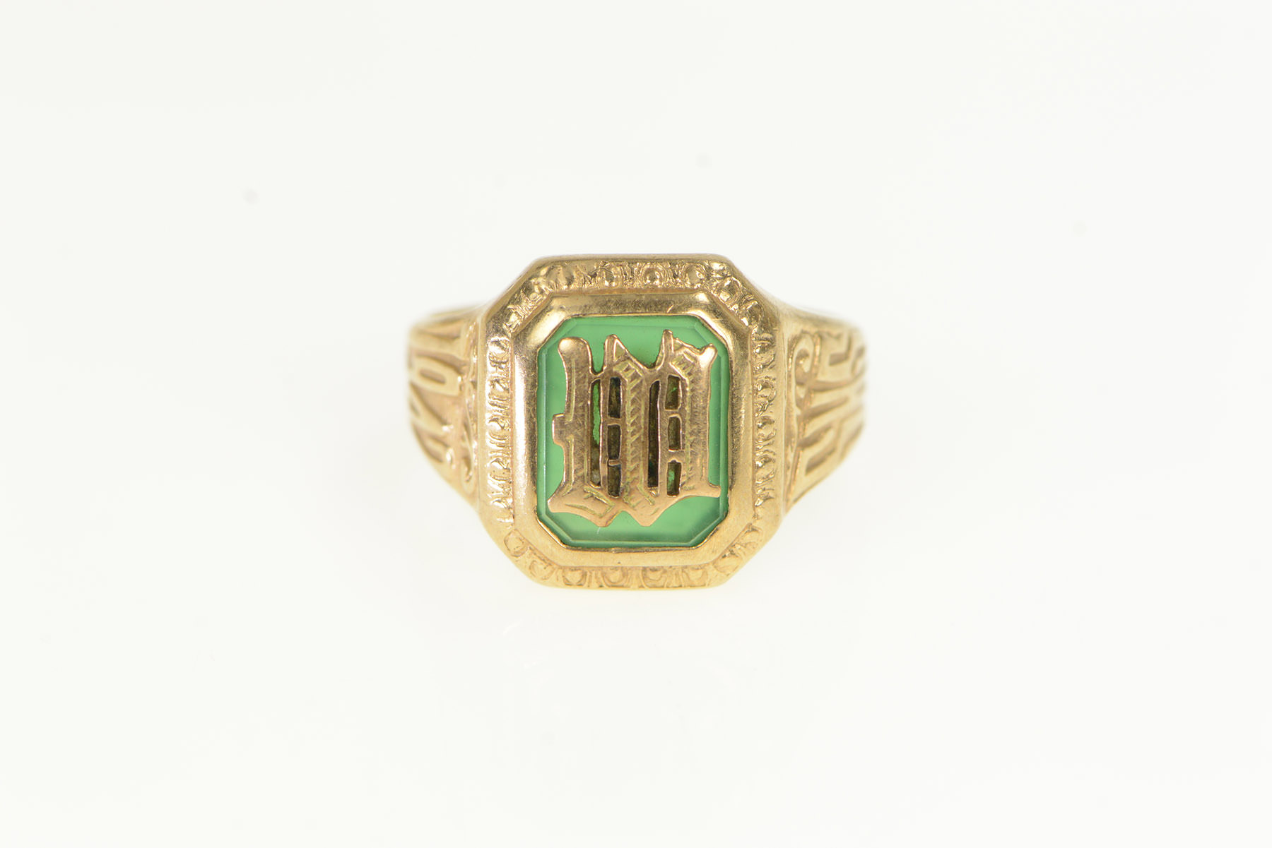 10K Vintage W Initial 1942 SHS WW2 Era Class Yellow Gold Ring, Size 6. ...