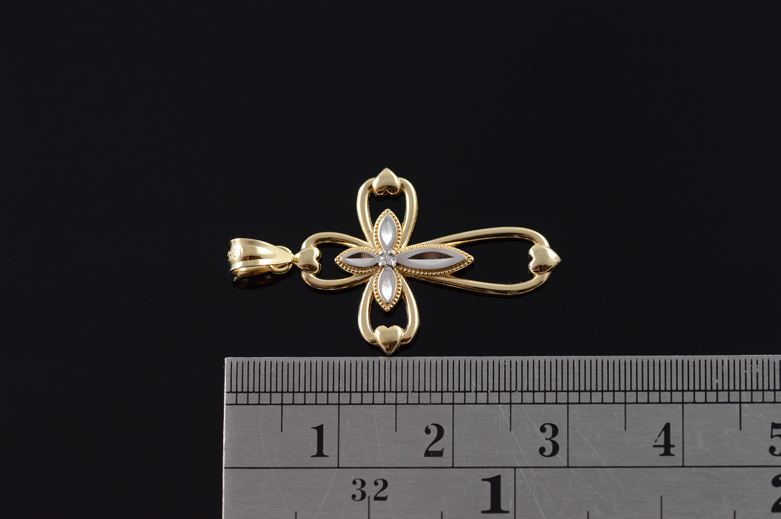 10K Whimsical Cross Yellow Gold Charm/Pendant | Property Room