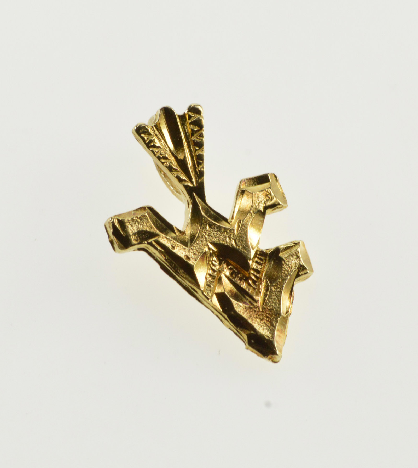 10K WVU West Virginia University Letters Logo Yellow Gold Pendant ...