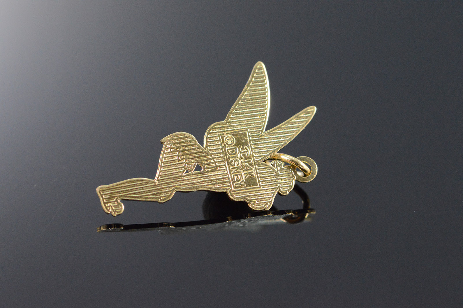 14K 0.5g Tinker Bell Official Disney Yellow Gold Charm/Pendant ...