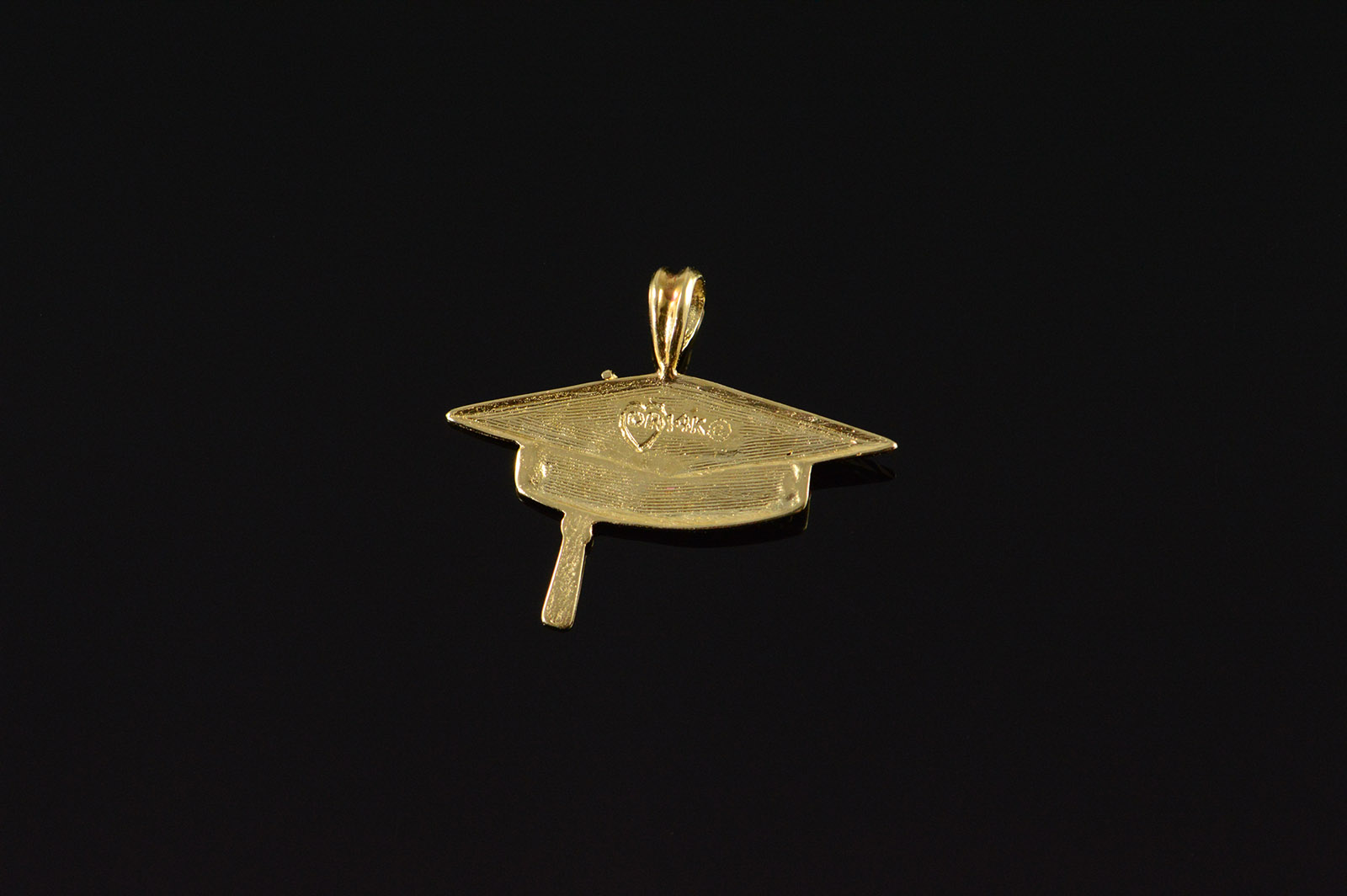 14K 0.9g Graduation Hat Cap High School College Ceremony Yellow Gold ...