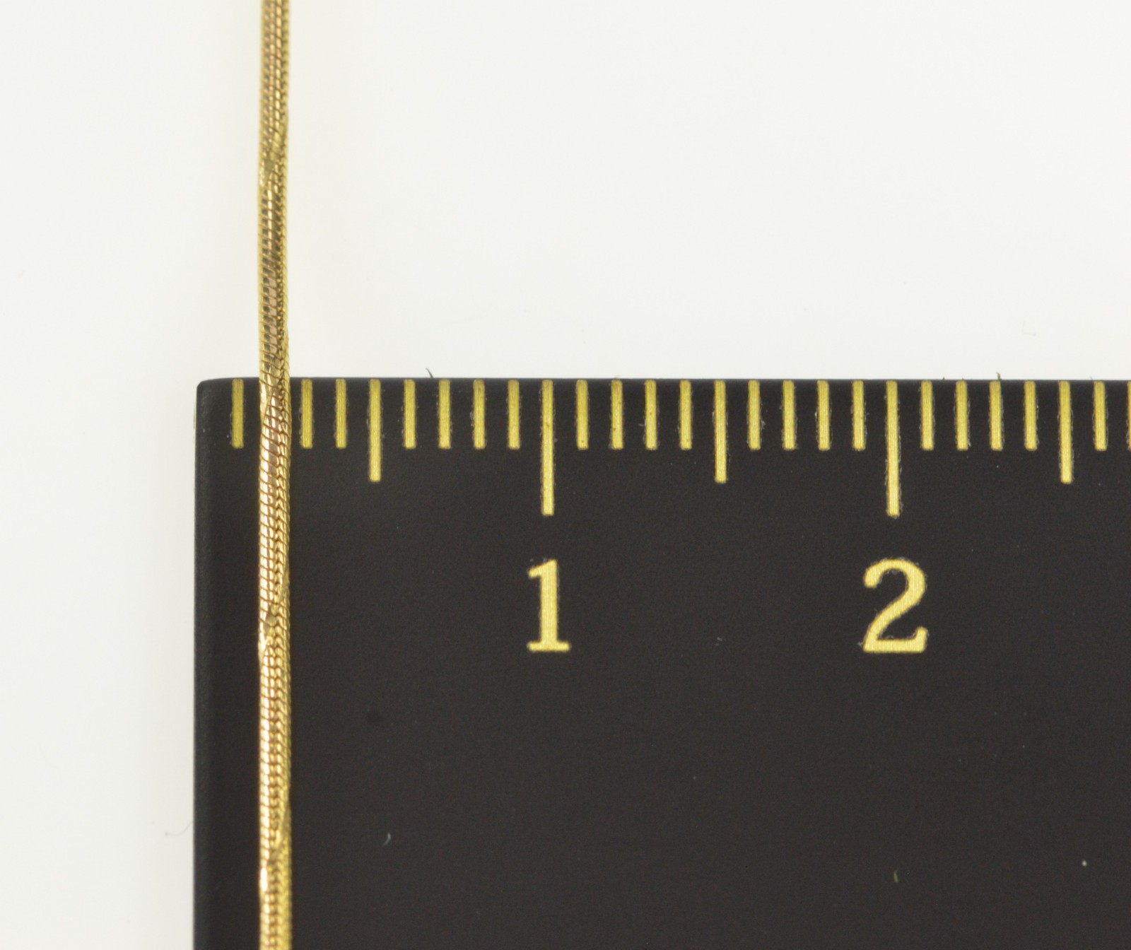 14K 0.9mm Snake Chain Twist Pattern Link Yellow Gold Necklace 16 ...