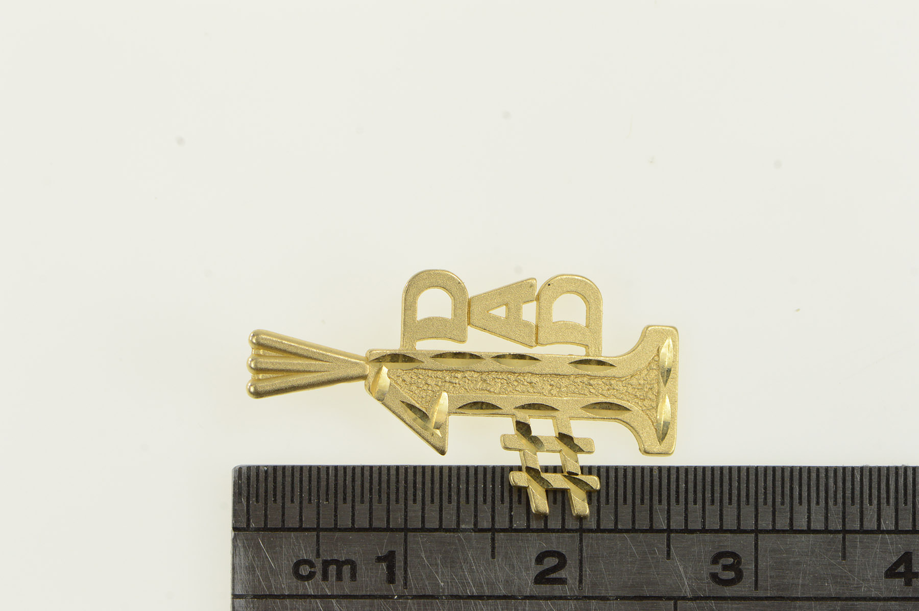 14K #1 Dad Number One Father's Day Word Yellow Gold Charm/Pendant ...