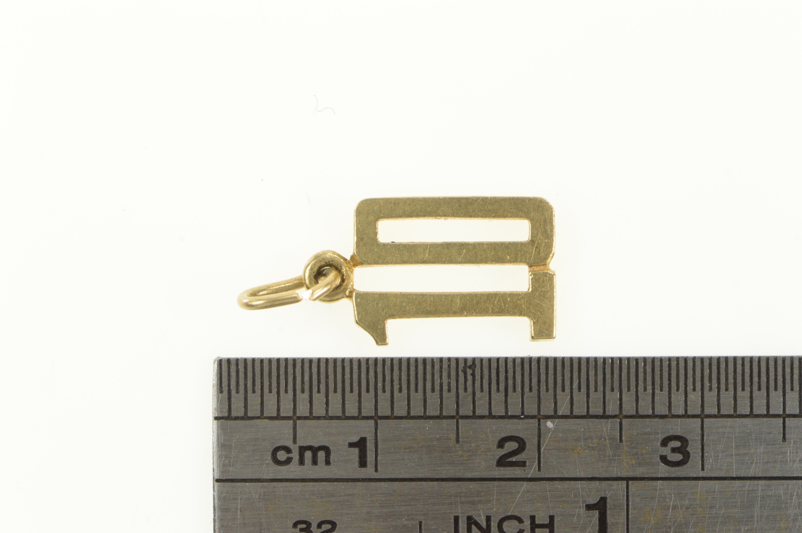 14K # 10 Number Ten Lucky Cut Out Vintage Yellow Gold Charm/Pendant ...