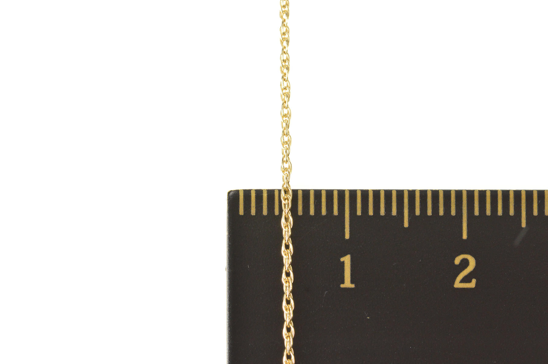 14K 1.0mm Rolling Spiral Cable Link Plain Chain Yellow Gold Necklace 17 ...