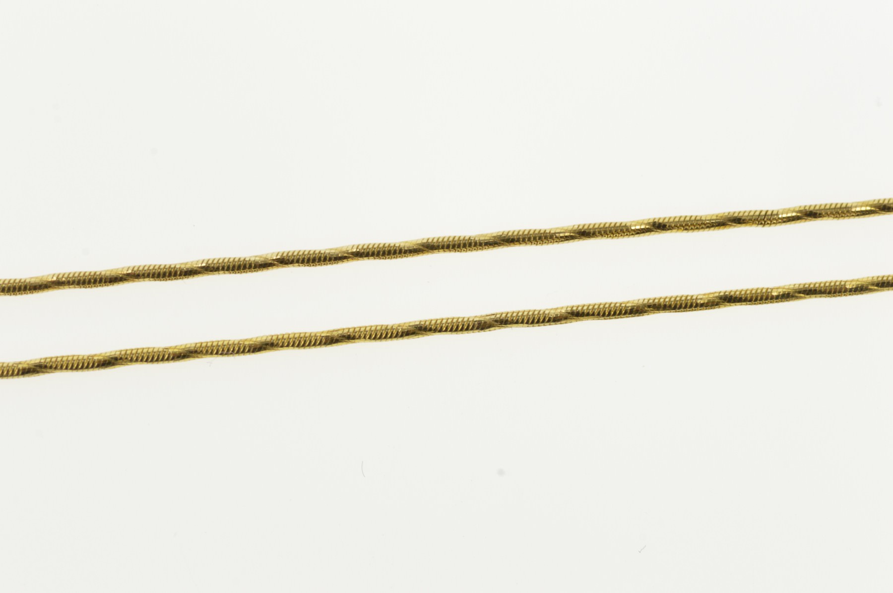 14K 1.0mm Snake Chain Twist Spiral Pattern Link Yellow Gold Necklace 20 ...