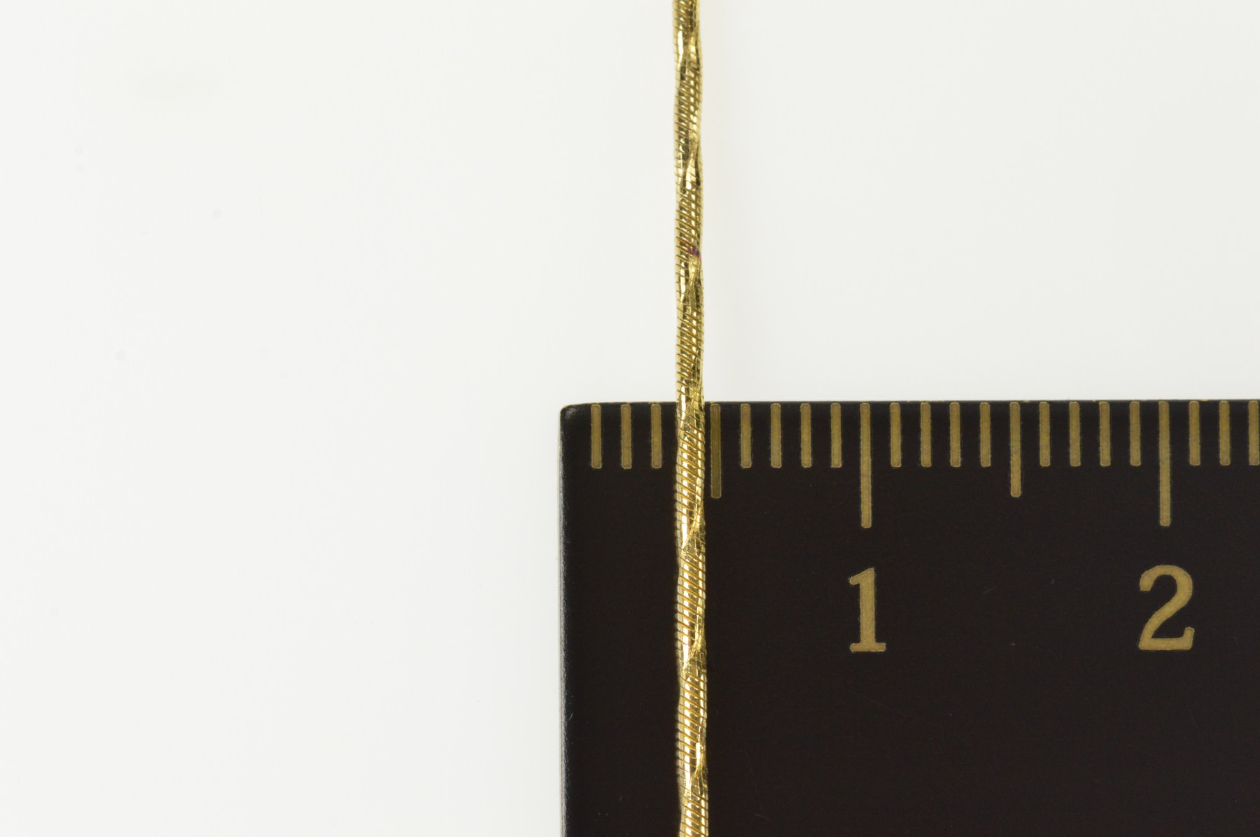 14K 1.0mm Snake Chain Twist Spiral Pattern Link Yellow Gold Necklace 20 ...