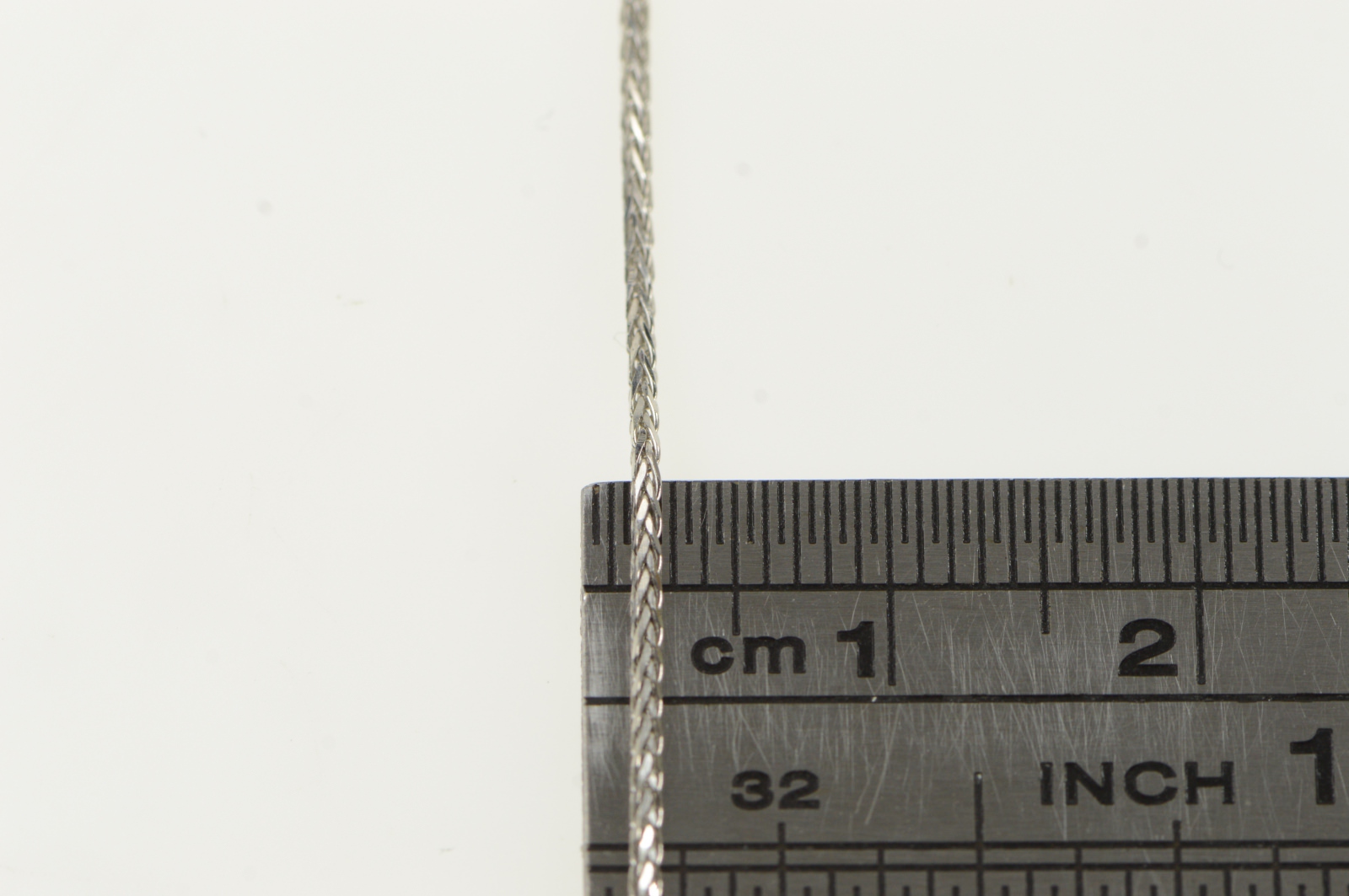 14K 1.0mm Wheat Palma Link Vintage Chain White Gold Necklace 20 ...