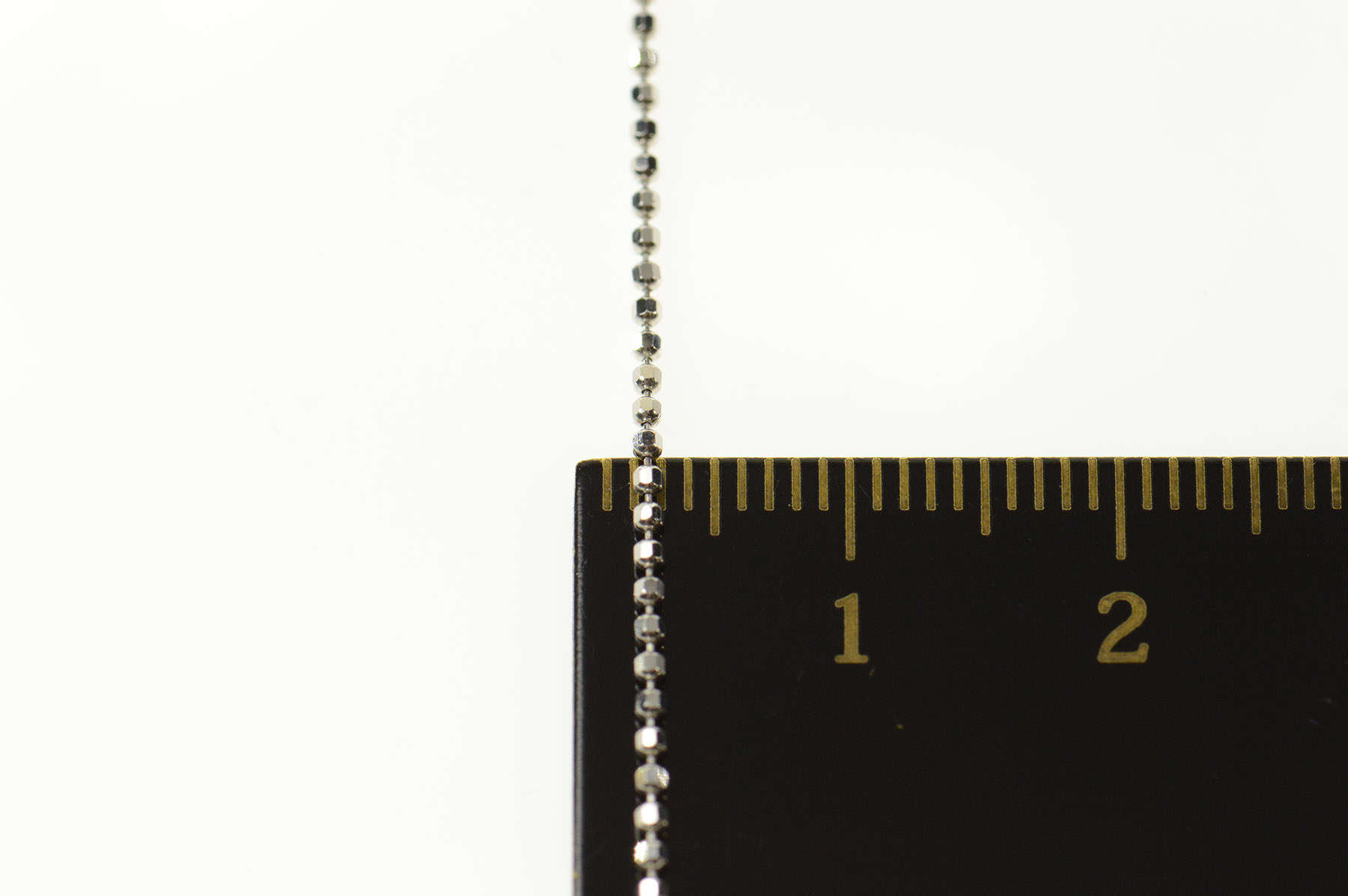 14K 1.1mm Ball Link Fancy Classic Chain White Gold Necklace 17.75 ...